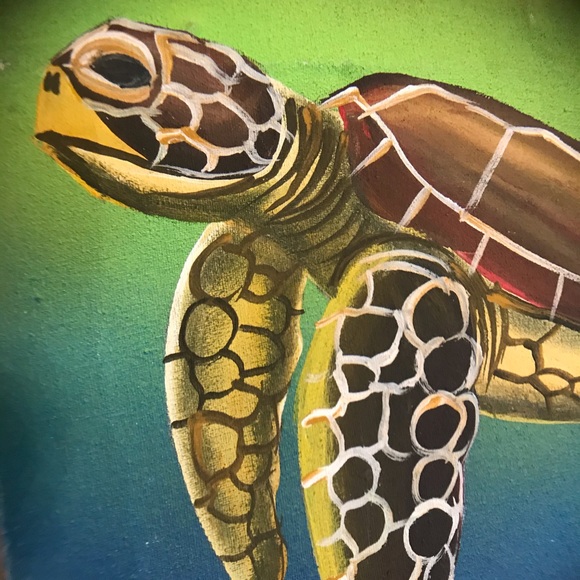 Wall Decor | Hand Painted Sea Turtle | Poshmark
